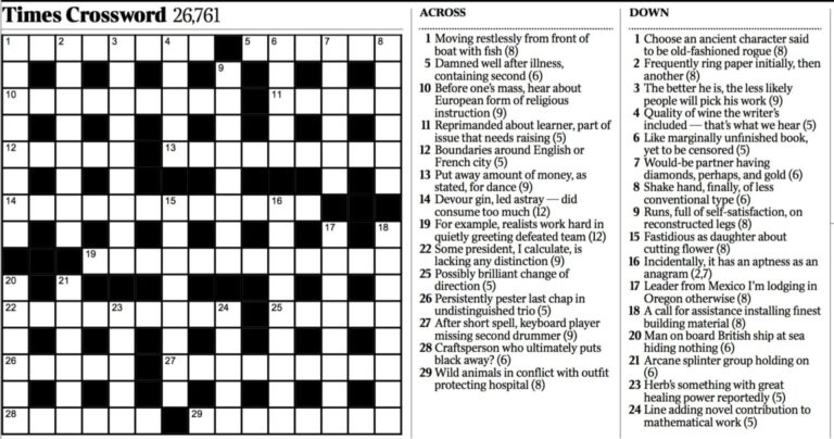 Free Printable Cryptic Crosswords Globe And Mail - Free Printable ...