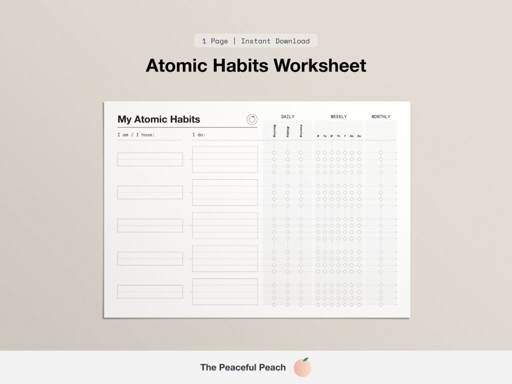 Atomic Habits Worksheets - Free Printable Coloring Pages