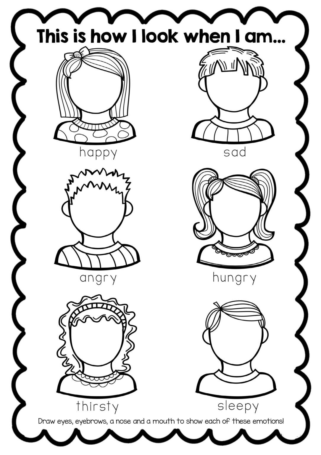 Feelings And Emotions Worksheets - Free Printable Coloring Pages