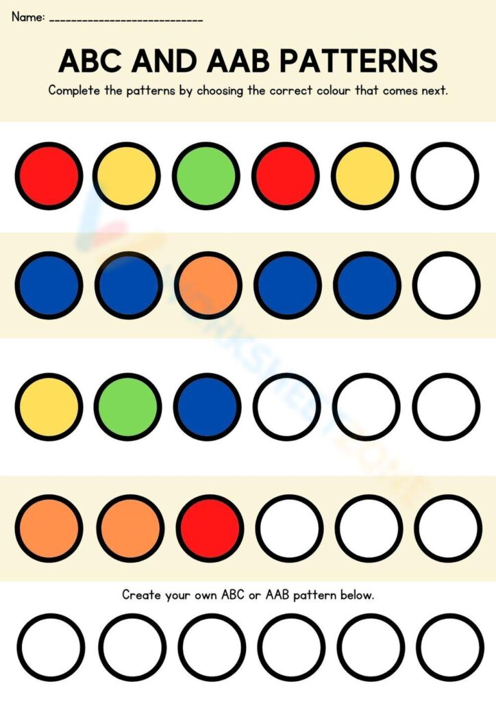 Pattern Worksheet - Free Printable Coloring Pages