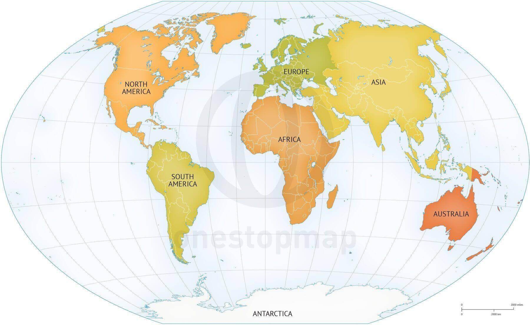 Printable World Map Continents - Free Printable Coloring Pages